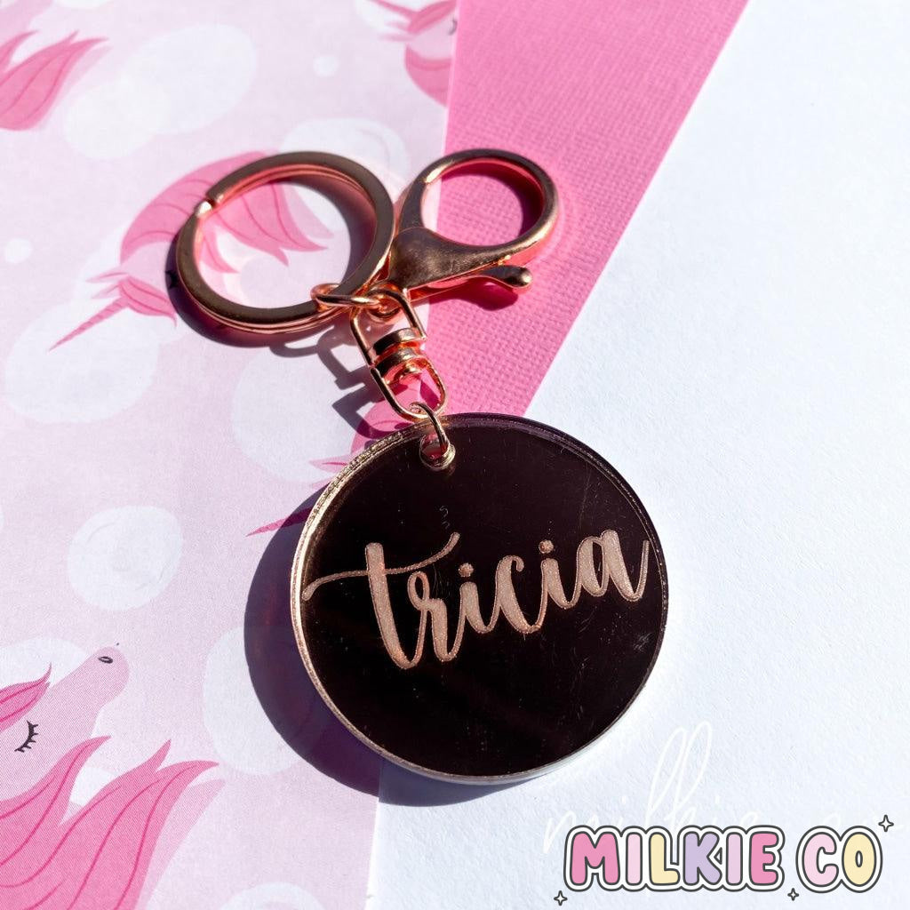 Personalised Mirror Keychain - Milkie Co